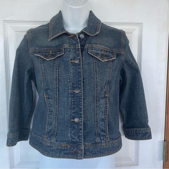 LOFT | Jackets & Coats | Loft Petites Denim Jacket Womens Size 4p Blue ...